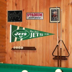 New York Jets Throwback Vintage Retro Pennant Flag