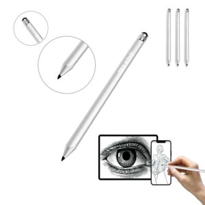 Tek Styz Pro Stylus Capacitive Pen Upgraded Works for Plantronics BackBeat 903+ with Custom High Precision Touch Full Size 3 Pack! (Silver)