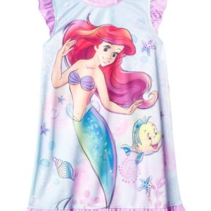 Disney Girls' Little Mermaid Nightgown, UNDER THE WATER 2, 3T