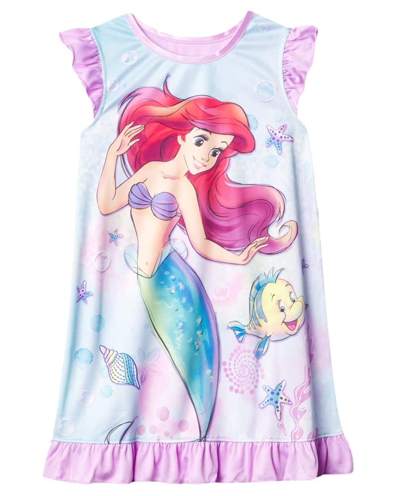 Disney Girls' Little Mermaid Nightgown, UNDER THE WATER 2, 3T