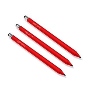 tek styz pro stylus capacitive pen upgraded works for plantronics backbeat fit 2100 with custom high precision touch full size 3 pack! (red)