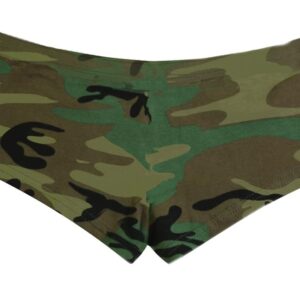 Southern Sisters Huntress Army Camo Boy Short Panty for Women Woodlands Military Print- Large