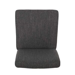 Christopher Knight Home Kuna Contemporary Upholstered Dining Chair (Set of 2), Charcoal, Gray