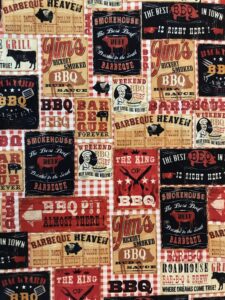 the 1/4 yard fat quarter cotton barbeque bar be que roadhouseq