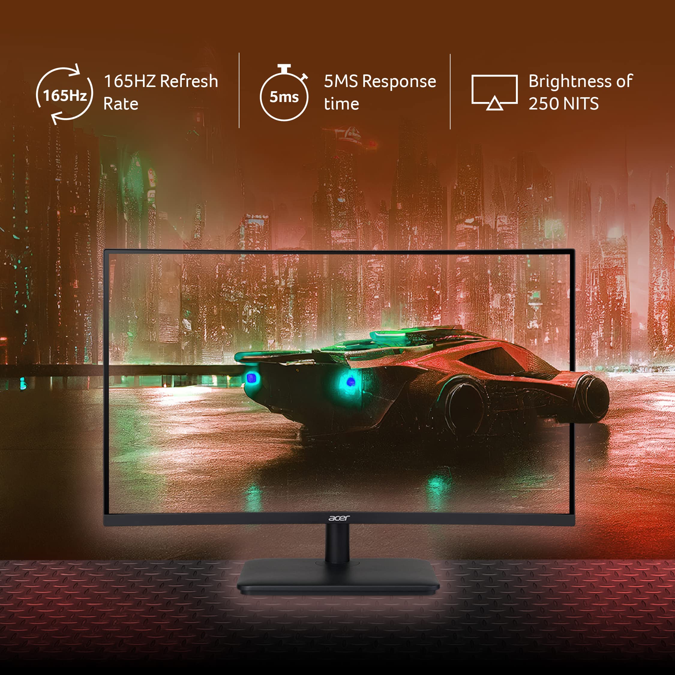 Acer ED270R 27 Inch Full HD Curved Gaming Monitor with 165Hz Refresh Rate I AMD FreeSync I 2 X HDMI 1 X Display Port