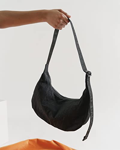 Medium Nylon Crescent Bag - Black 37.5"