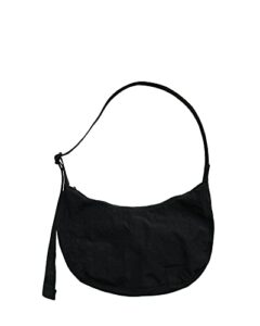 medium nylon crescent bag - black 37.5"