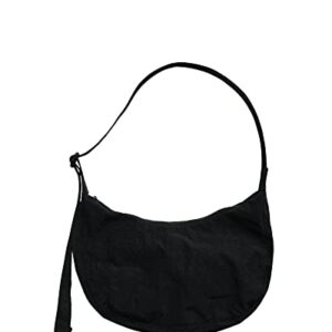 Medium Nylon Crescent Bag - Black 37.5"