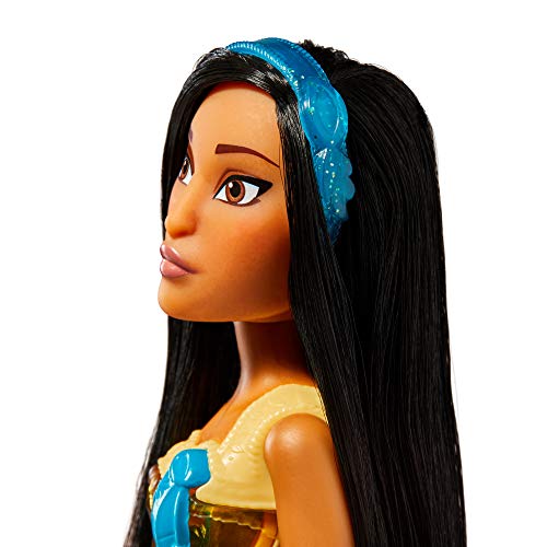 Disney Princess Royal Shimmer Pocahontas Doll, Fashion Doll with Skirt and Accessories, Toy for Kids Ages 3 and Up