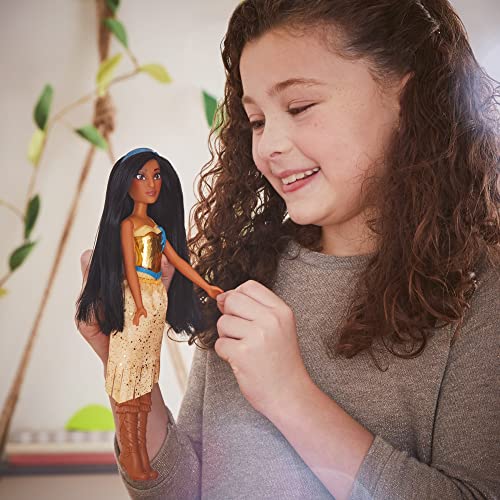 Disney Princess Royal Shimmer Pocahontas Doll, Fashion Doll with Skirt and Accessories, Toy for Kids Ages 3 and Up