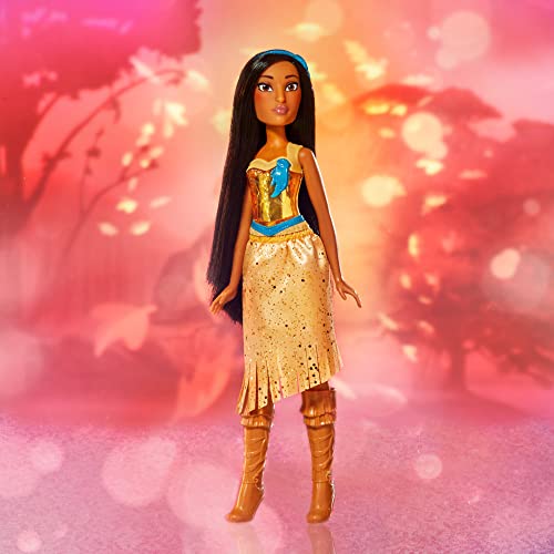 Disney Princess Royal Shimmer Pocahontas Doll, Fashion Doll with Skirt and Accessories, Toy for Kids Ages 3 and Up