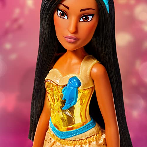 Disney Princess Royal Shimmer Pocahontas Doll, Fashion Doll with Skirt and Accessories, Toy for Kids Ages 3 and Up