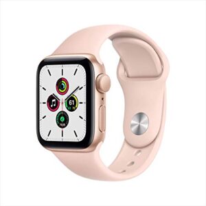 apple watch se (gps, 40mm) - gold aluminum case with pink sand sport band (renewed)