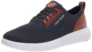 cole haan mens grandsport journey knit sneaker, navy ink/woodbury/optic white, 11 us