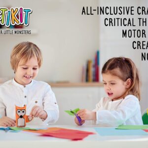 Craftikit® 20 Award-Winning Toddler Arts and Crafts for Kids Ages 4-8 years, All-Inclusive Animal Craft Kits, Fun Toddler Crafts Box for Girls, Boys, Organized Preschool Art Supplies and Projects