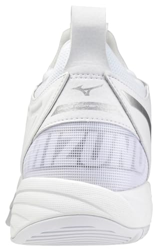 Mizuno Men's Wave Momentum 2 Volleyball Shoe | Indoor Court Shoe | White/Silver | US Men's 12