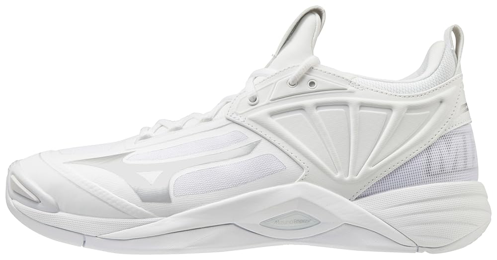 Mizuno Men's Wave Momentum 2 Volleyball Shoe | Indoor Court Shoe | White/Silver | US Men's 12