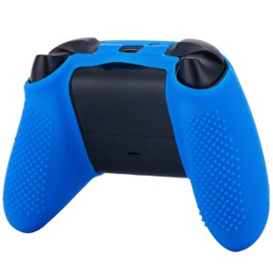 YoRHa Silicone Cover Skin Case for Xbox Series X/S Controller x 1(Blue) with Thumb Grips x 10