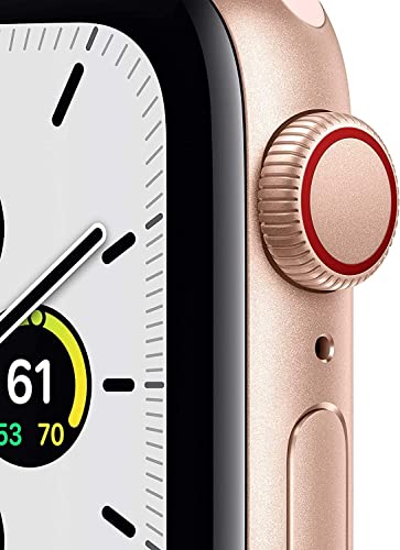 Apple Watch SE (GPS + Cellular, 40mm) - Gold Aluminum Case with Pink Sand Sport Band (Renewed)