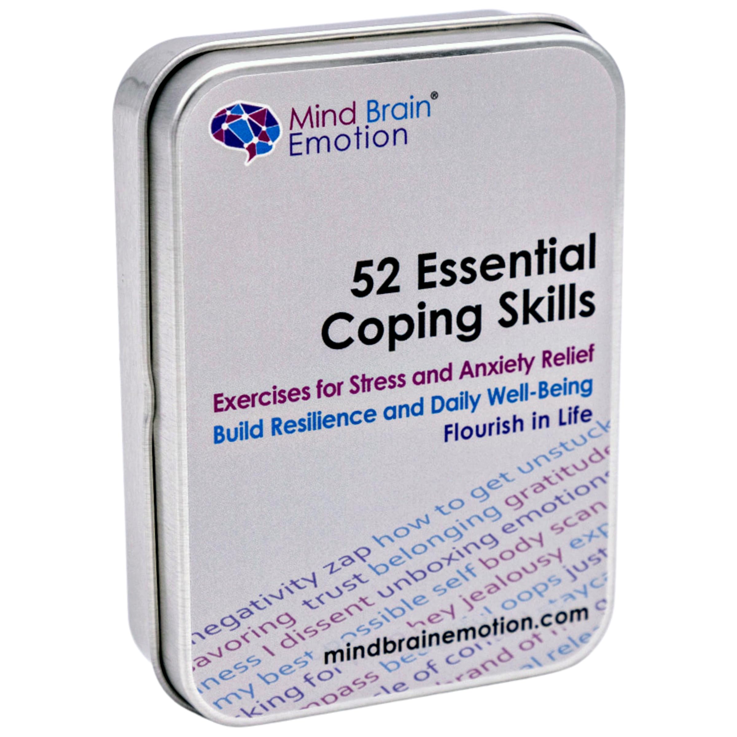 52 Essential Coping Skills Cards - Self Care Exercises for Stress and Social Anxiety Relief - Resilience, Emotional Agility, Confidence Therapy Games for Teens, Adults by Harvard Educator