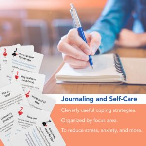 52 Essential Coping Skills Cards - Self Care Exercises for Stress and Social Anxiety Relief - Resilience, Emotional Agility, Confidence Therapy Games for Teens, Adults by Harvard Educator