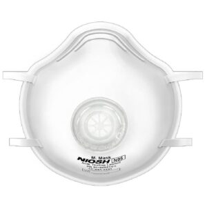 magid n95 respirator masks with metal nose clips & latex-free elastic headbands, triple layer construction, cup style with valve (medium) - 10 respirators (20180021vn95)