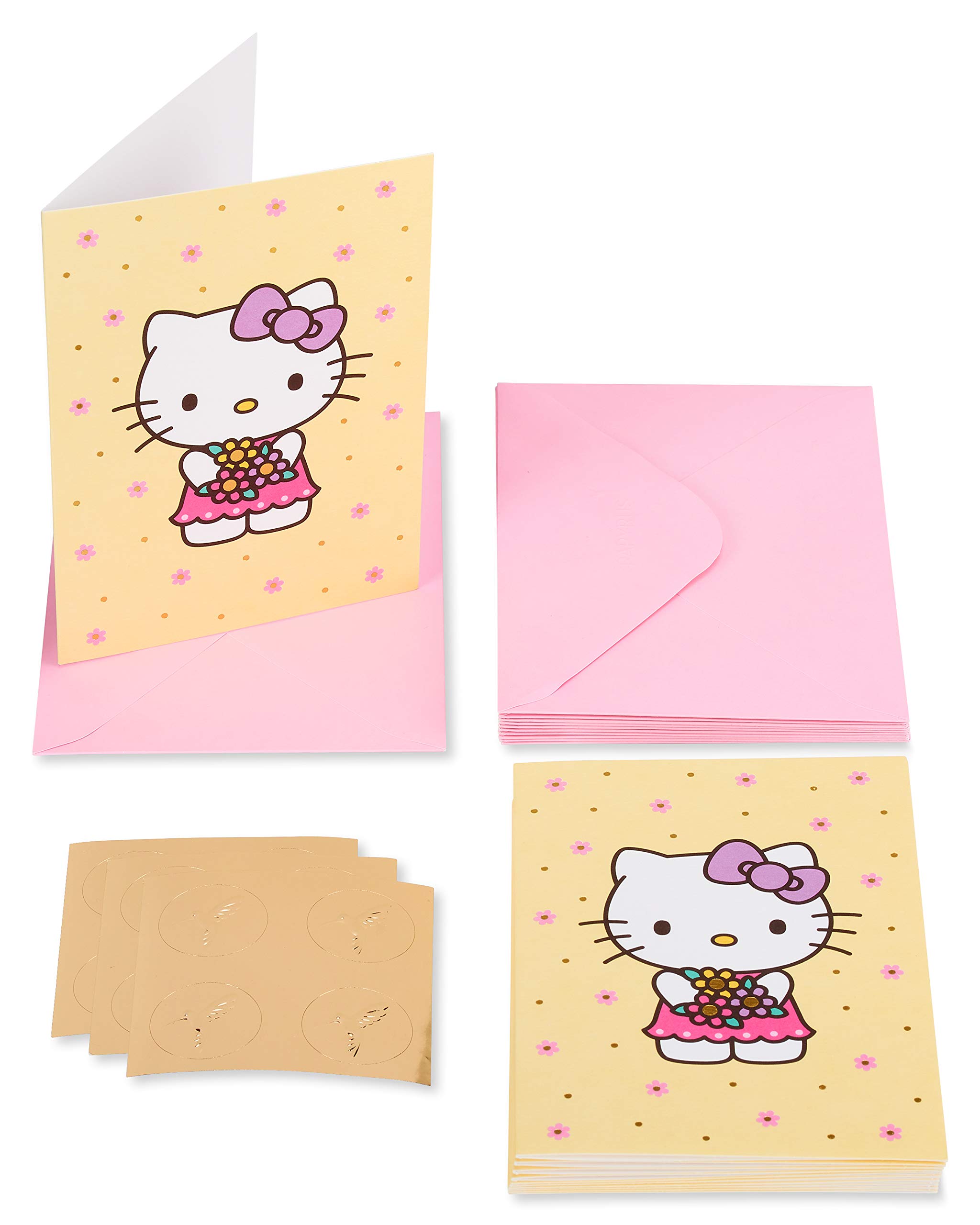 Papyrus Blank Cards with Envelopes, Hello Kitty (12-Count)