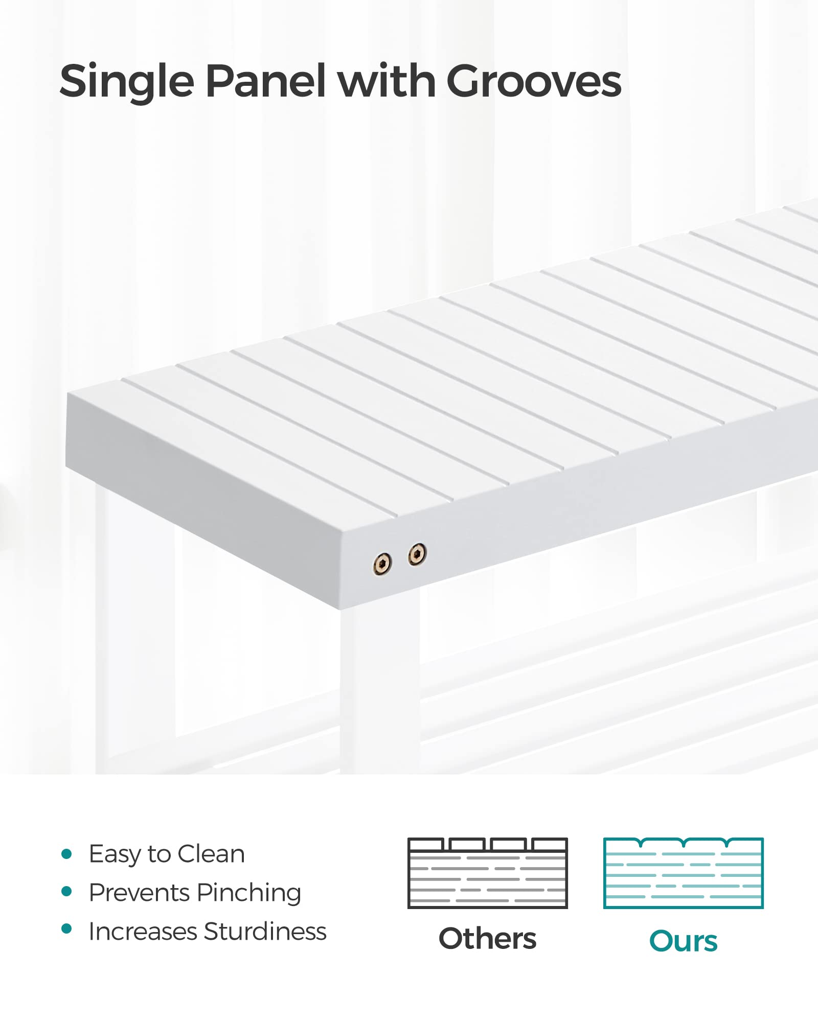 SONGMICS Shoe Rack Bench, 3-Tier Bamboo Shoe Storage Organizer, Entryway Bench, Holds Up to 286 lb, 11.3 x 27.6 x 17.8 Inches, for Entryway Bathroom Bedroom, White ULBS004W01