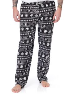 disney nightmare before christmas lounge pants jack skellington mens pyjama bottoms x-large black