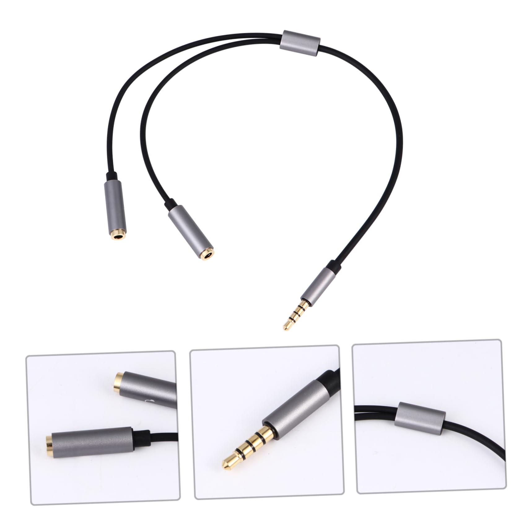 Audio Adapter Cable Splitter Cable for Earphones Earphone Splitter Y Splitter Cable Headset Splitter Headphone Mic y Adapter Cable Splitter Cable for Headphones Audio Splitter