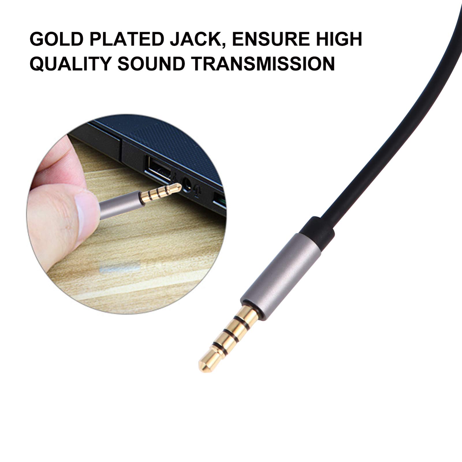 USB Splitter USB Splitter Headphone Splitter 3.5mm Stereo Audio Adapter Cable Male to 2 Male for Smartphone Computer Earphone Speakers Headset Splitter Headphone Adapter