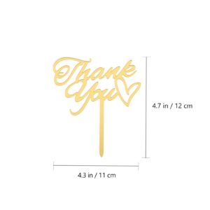 10Pcs Thank You Cake Toppers Thanksgiving Cupcake Topper Food Sticks Dessert Cake Decorations for Wedding Party Supplies (mix style)