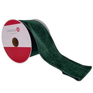 3.5" velvet wired ribbon by celebrate it christmas