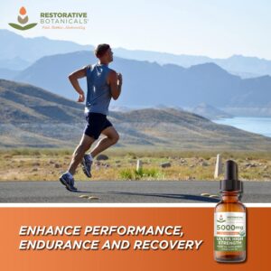 Restorative Botanicals Ultra High Strength Hemp Oil - 5000mg Mandarin Orange Flavor (2 oz - 120 Servings)