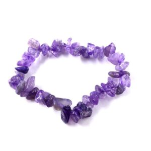 5 Pcs Natural Gemstone Chakra Crystal Healing Chip Stretch Bracelets,Gemstone Polished Irregular Crystals Stone Reiki Yoga Chipped Gravel Bead Jewelry Accessories