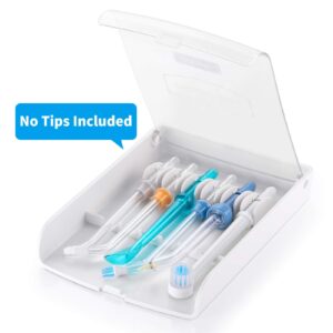 Storage Case for Waterpik Replacement Tips, No Tips Included White