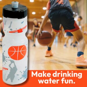 50 Strong Kids Water Bottle | 22 oz. BPA- Free Sports Squeeze Water Bottles with Pull Top Cap |Perfect Water Bottle for School | Reusable & Durable for Boys & Girls | Made in USA