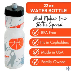 50 Strong Kids Water Bottle | 22 oz. BPA- Free Sports Squeeze Water Bottles with Pull Top Cap |Perfect Water Bottle for School | Reusable & Durable for Boys & Girls | Made in USA