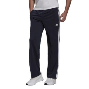 adidas men's essentials warm-up open hem 3-stripes tracksuit bottoms, legend ink/white, x-large/31" inseam