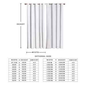 Big buy store Blackout Curtains Panels Sunflower Butterfly Thermal Insulated Grommet Window Curtains White Background Room Darkening Curtain Drapes for Bedroom & Living Room 40inches W x 84inches L