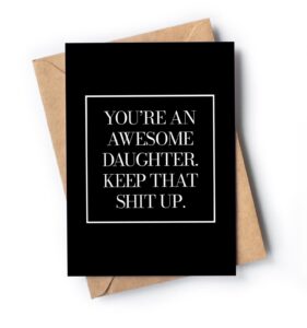 funny card for daughter | original card for birthday, retirement, wedding, christmas. | joke congratulatory card for your daughter, stepdaughter or your daughter in law | awesome fun card for her