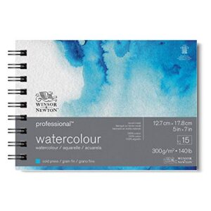 winsor & newton professional watercolor paper, wired, 5" x 7", cold pressed