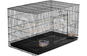 topeakmart pet products stackable rectangle flight bird cages for small birds parrots parakeets cockatiels conures budgies lovebirds canaries finches w/slide-out tray