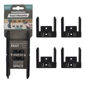 stealthmounts locking makita tool holder 4 pack of makita tool mount | makita tool storage | makita 18v tool holder | makita drill holder | 18v makita tool mount | makita tool clip | made in uk