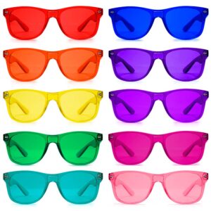 purple canyon color therapy glasses 10 pack for chakra healing, chromotherapy, and mood