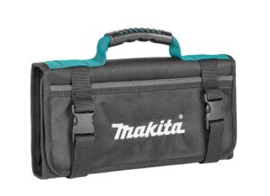 makita e-15506 wrap with handle & front pocket e-05533 blue tool roll strap system, black