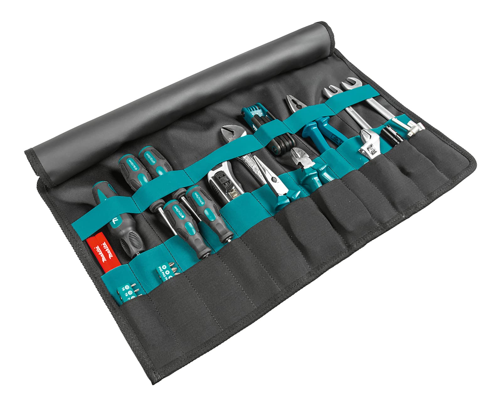 Makita E-15506 Wrap with Handle & Front Pocket E-05533 Blue Tool Roll Strap System, Black