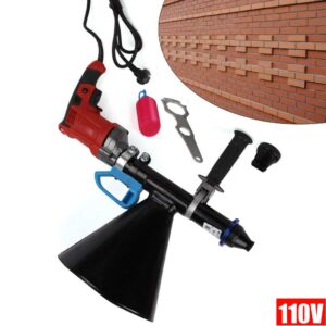 Gdrasuya10 700W Mortar Grout Electric Gun, Brick Pointing and Tile Grouting Cement Applicator Tool with 2 Nozzle