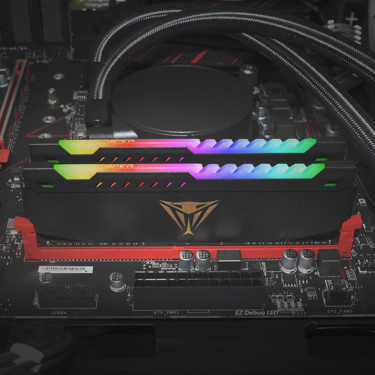 Patriot Viper Steel RGB DDR4 RAM 16GB (2X8GB) 3600MHz CL20 UDIMM Desktop Gaming Memory Kit - PVSR416G360C0K