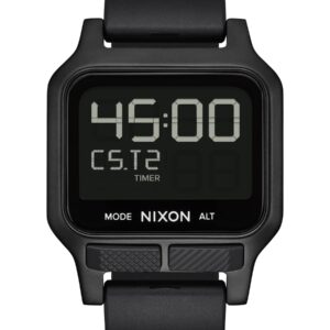 NIXON Heat A1320 - Digital Watch for Men and Women - 100M Water Resistant Exercise Workout - Custom 38 mm LCD Display, 20mm PU Band